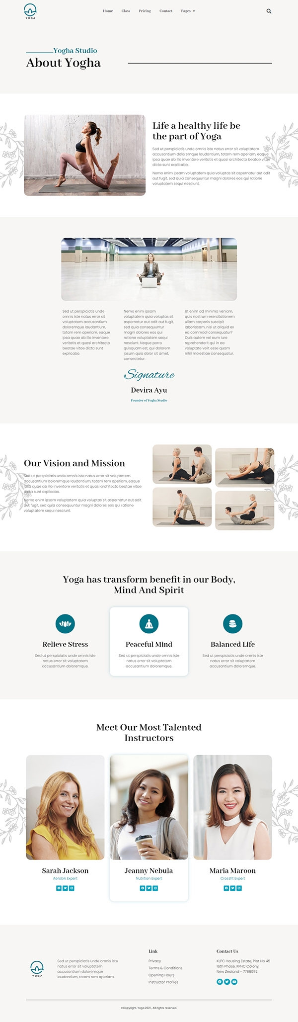 Скачайте набор шаблонов Yogha для йоги и медитации на Elementor | Шаблоны Elementor | Ekshen