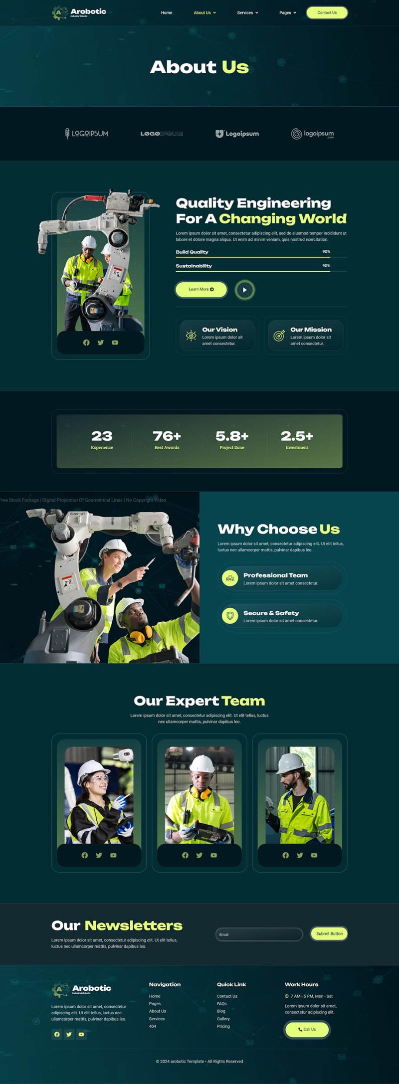 Скачайте Arobotic - Набор шаблонов Elementor для промышленных роботов и машин | Шаблоны ...