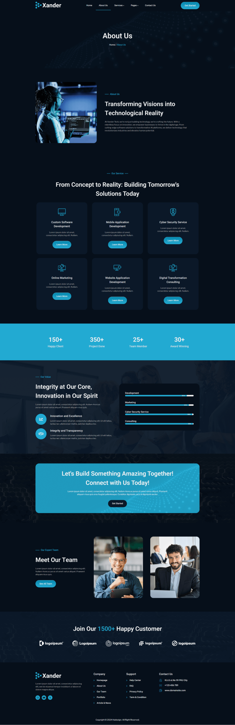 Скачайте Xander — Шаблоны Elementor для технологических компаний | Шаблоны Elementor | Ekshen