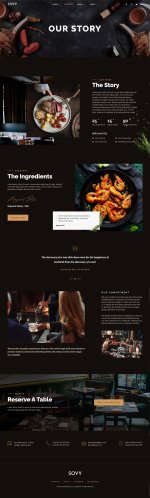 Скачайте шаблон Sovy для сайтов ресторанов на Elementor | Шаблоны Elementor | Ekshen