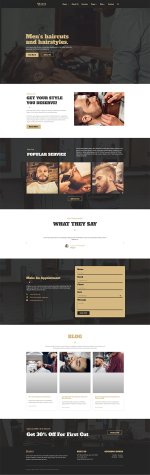 Скачайте Bazso - шаблон Elementor для барбершопов | Шаблоны Elementor | Ekshen